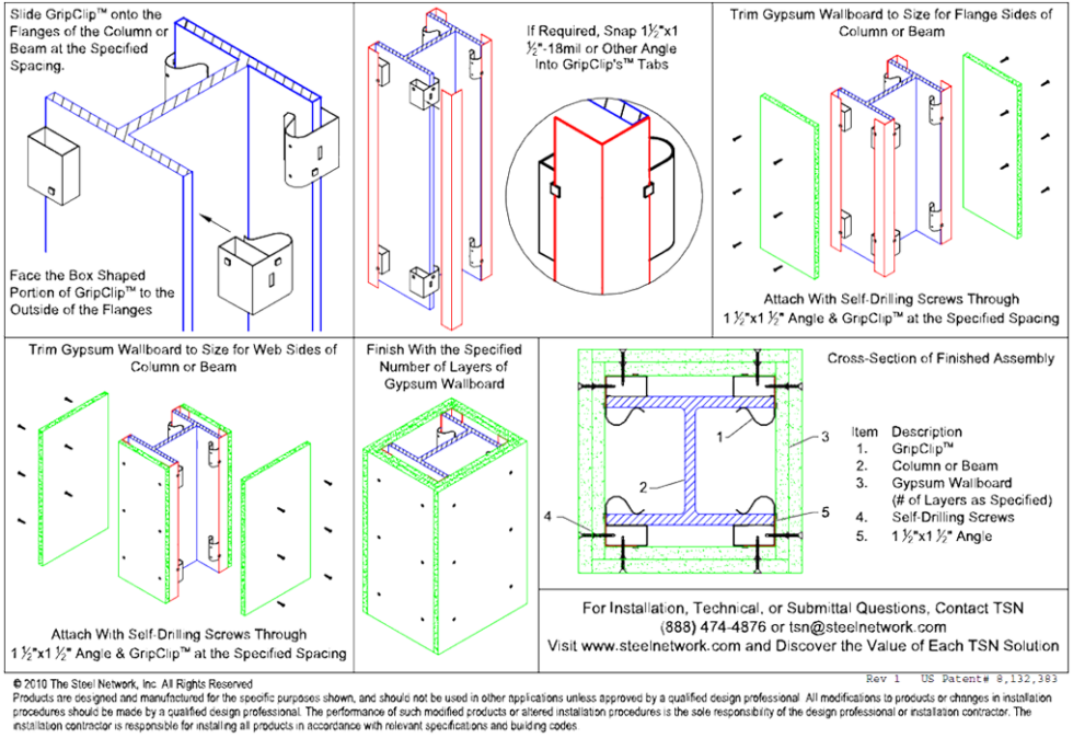 GripClip - Light Steel Framing Studs & Connectors - Steel Network